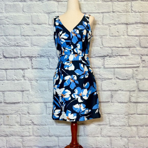 Milly | Dresses | Milly Navy Blue Floral Aline Dress | Poshmark